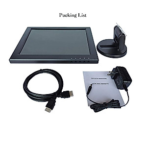 iChawk 12.1" inch PC Monitor 1024x768 4:3 Standard Screen AV BNC VGA HDMI-in Built-in Speaker LCD Screen Display For Industrial Medical Equipment With USB Port Pluggable U-Disk Video Player W121PN-592
