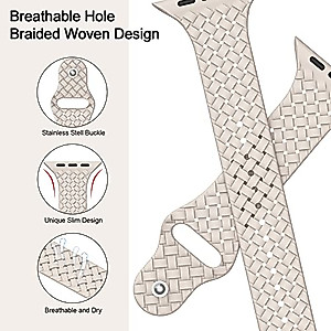 OHOTLOVE Silicone Slim Bands Compatible with Apple Watch Band 38mm 40mm 41mm 42mm 44mm 45mm 49mm, Slim Thin Narrow Sport Strap Breathable Wristbands for iWatch Ultra Series SE 8 7 6 5 4 3 2 Women Men