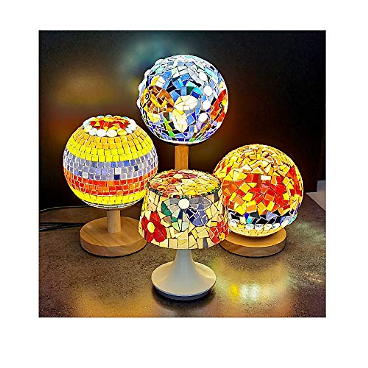 Mosaic Tiles Squares Black Crystal Mosaic Glass Tile for Crafts Bulk DIY Picture Frames Handmade Jewelry Coasters Art Material Decoration,1x1cm,100 Pieces