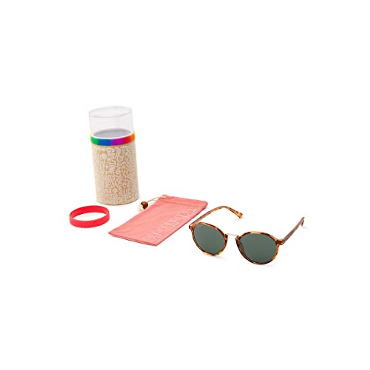 Foster Grant Sun Luv Summer of Love Round Sunglasses, Tortoise, 51mm