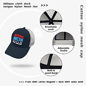Harmaven Fireworks Director I Run You Run 4th of July Funny Golf hat Trucker Cap Marine Blue Mens Hats and caps for Mom Cool Cap