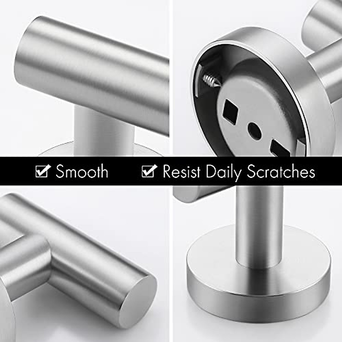 KES Towel Hook Bathroom Wall Heavy Duty Robe Hook Holder SUS304 Stainless Steel Brushed 2 Pack, A2164-2-P2