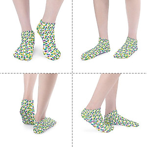 Funny Socks for Women Low Cut Socks Crazy Ghana Kente Cloth Lady Ankle Boat Socks
