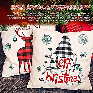 Tatuo 45 Pieces Christmas Jelly Soft Rolls Buffalo Plaid Fabric Strips Rolls Quilting Fabric Roll up Craft Patchwork Strips for Handmade Favors, 2.5 x 40 Inches(Classic Style)