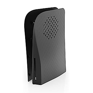 Foamy Lizard StealthPlates PS5 Vented Faceplate for The Playstation 5 Console, Replacement Shell Accessories, Protective High Strength ABS, Cooling Vents, Precision Fit (Black Viper - Disc Edition)