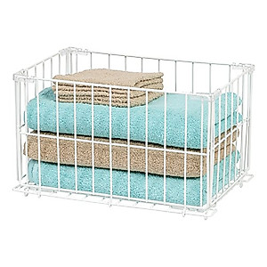 IRIS USA WCO-S Modular Wire Stacking Storage Container, Small