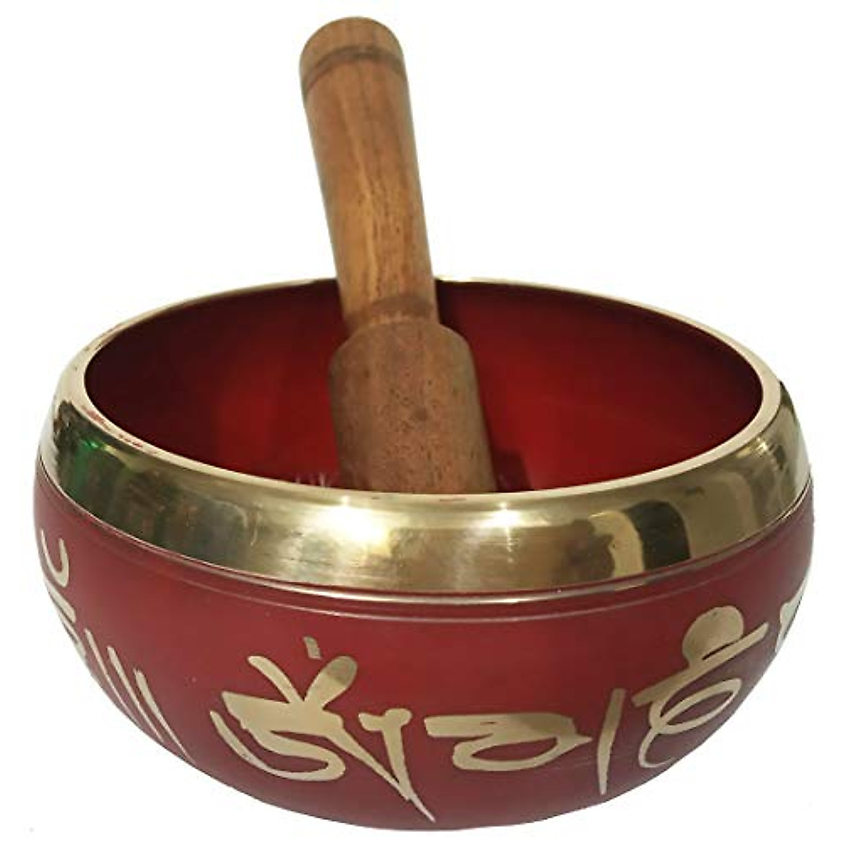Bell Metal Tibetan Buddhist Singing Bowl Musical Instrument for Meditation with Stick and Cushion - Superior Quality 5 inches 10779
