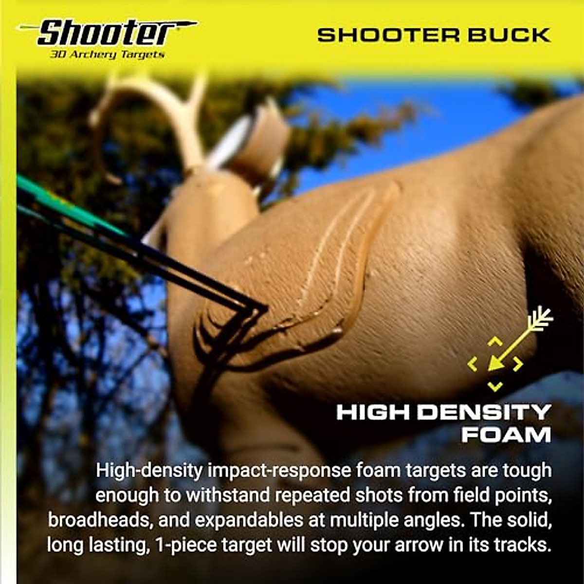 Big Shooter Crossbow Buck 3D Archery Target with Replaceable Core, Brown