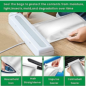 30pcs Mylar Bags for Food Storage - Extra Thick 14 Mil - 1 Gallon Ziplock Resealable Mylar Bags - Bolsas Mylar con absorbentes - Mylar Bag 1 Gallon