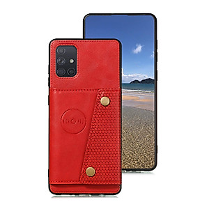 Compatible with Oppo Reno 6 Pro 5G Cover Case,Compatible with Oppo Reno6 Pro 5G PEPM00 CPH2249 PU leather Stand Phone Case Cover Red