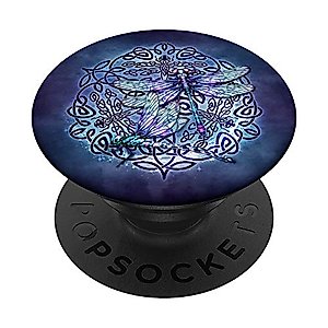 Celtic Knot Dragonfly Totem PopSockets PopGrip: Swappable Grip for Phones & Tablets
