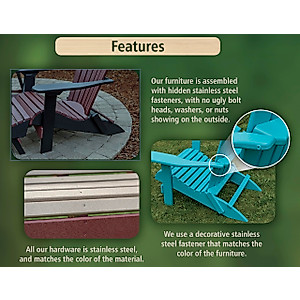 5FT Glider Amish Handmade in USA Poly Lumber wood Lancaster series Signature Roll Back Porch Glider Heavy Duty Everlasting PolyTuf HDPE with No wood fibers and 1000 lbs Limit,Stainless Steel hardware