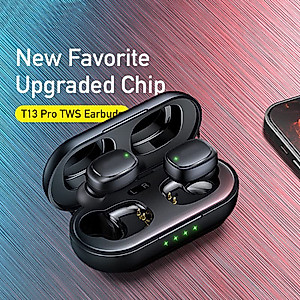 KENKUO Wireless Earbuds for Small Ear Canals, only 3g Light Weight, IPX6 Waterproof Bluetooth Ear Buds, Fast Charging Case, Wireless Earphones Compatible with Apple & Android, Purple