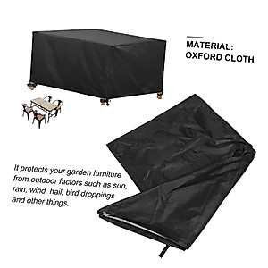 GANAZONO 2pcs outdoor furniture cover black chair covers sectional sofa covers black tablecloths outdoor tablecloths waterproof table cloths Oxford cloth air conditioning cover