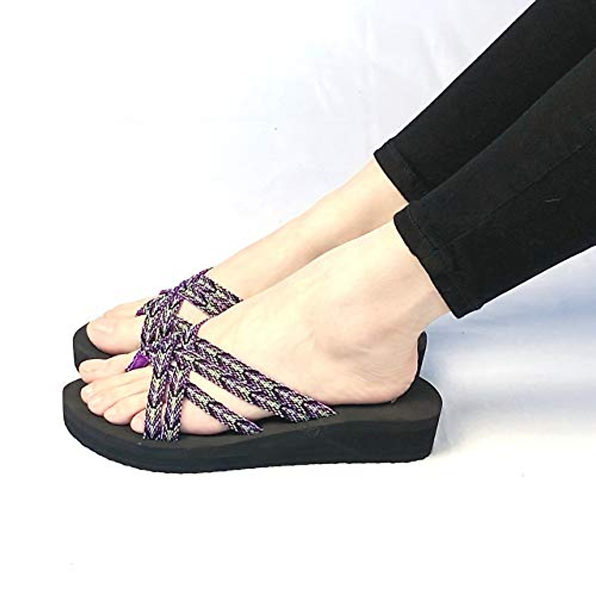 Nova Utopia Women's Casual Summer Flip-Flop Wedge Sandals, NF Utopia Women's NFLS22 Purple 9