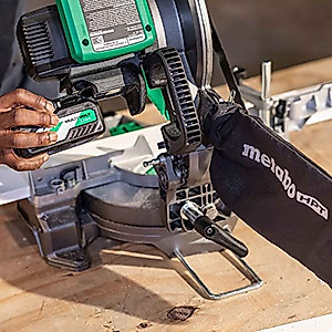 Metabo HPT 18V MultiVolt™ Cordless Miter Saw Kit | 10-Inch Blade | Includes 1-18V/36V MultiVolt™ Battery + Charger | Xact Cut LED Shadow Line System | C1810DFA