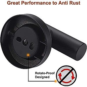 Matte Black Bathroom Hardware Set 3 Pieces SUS304 Stainless Steel Round Wall Mounted Set Including Toilet Paper Holder, Robe Towel Hooks,Bathroom Accessories Kit