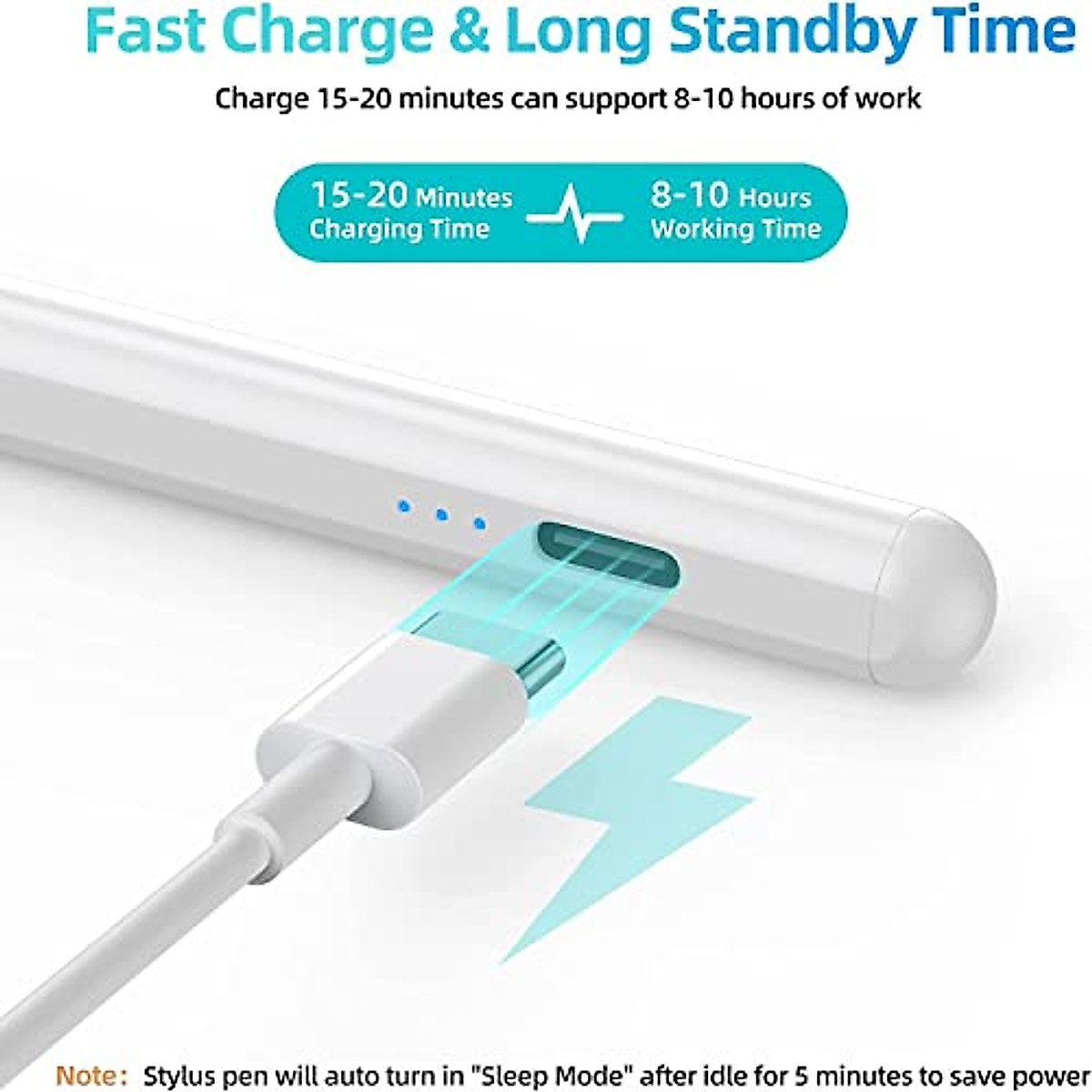 Stylus Pen for Tablet, for Touchable Monitor 11-12.9 inch White