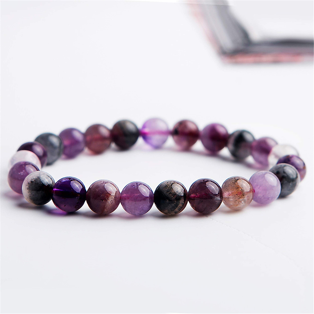 DUOVEKT 8mm Natural Colorful Auralite 23 Canada Gemstone Round Beads Reiki Bracelet AAAA
