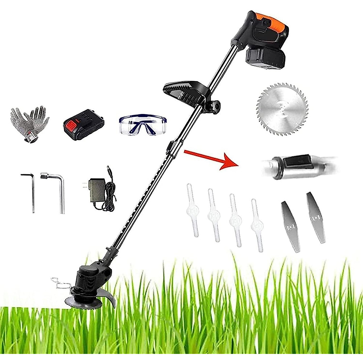 Handheld String Trimmer Cordless Sweeper Handheld Portable Lawn Mower Agricultural Household Cordless Weeder