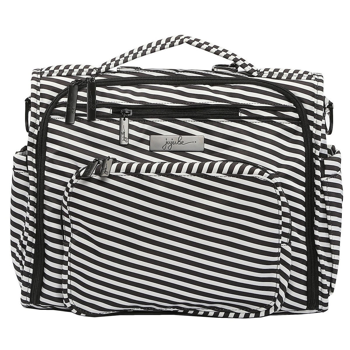 JuJuBe BFF Convertible Unisex Diaper Backpack, Messenger Bag with Memory Foam Changing Pad, Modern Crossbody Diaper Bag for Travel