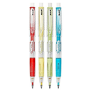 Paper Mate Clearpoint Break-Resistant Mechanical Pencils, HB #2 Lead (0.7mm), Assorted Barrel Colors, 4 Count