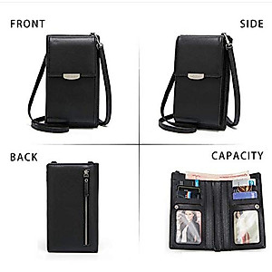 Small Crossbody Bag Cell Phone Purse Wallet with Credit Card Slots for iPhone 14 13 Pro 12 11 Pro XR Samsung Galaxy S22 S21 S20 5G/ S22+ S10+ A10e Note 10 Google Pixel 6a 5a 4a Blu View 2 BLU G9 PRO