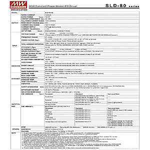 Mean Well SLD-80 SLD-80-12 SLD-80-24 SLD-80-56 MEANWELL SLD 80 80W