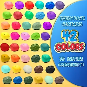 ESSENSON Air Dry Clay 42 Colors, Modeling Clay for Kids, DIY Molding Magic Clay for with Tools, Toys Gifts for Age 3 4 5 6 7 8+ Years Old Boys Girls Kids