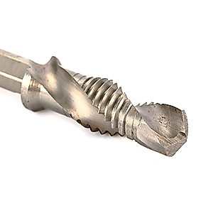 Preamer 6pc Hss Metric Combination Drill Tap Bit Drill Tap Deburr Set3 M4 M5 M6 M8 M10 Tap and Drill Self Tapping