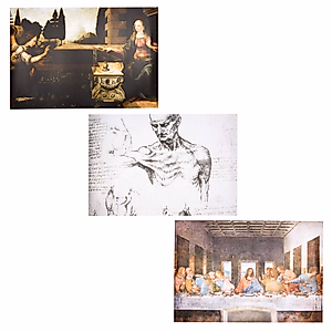The Gifted Stationery Leonardo da Vinci Posters for Decorations (13 x 19 in, 20 Pack)