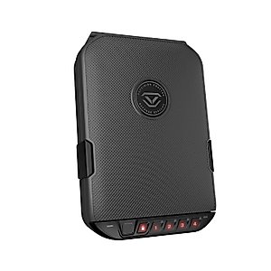 VAULTEK LifePod 2.0 Secure Waterproof Travel Case Rugged Electronic Lock Box Travel Organizer Portable Handgun Case with Backlit Keypad (Titanium Gray) (Biometric)