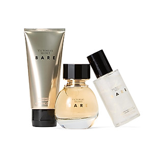 Victoria's Secret Bare 3 Piece Luxe Fragrance Gift Set: 1.7 oz. Eau de Parfum, Travel Lotion & Shimmer Mist