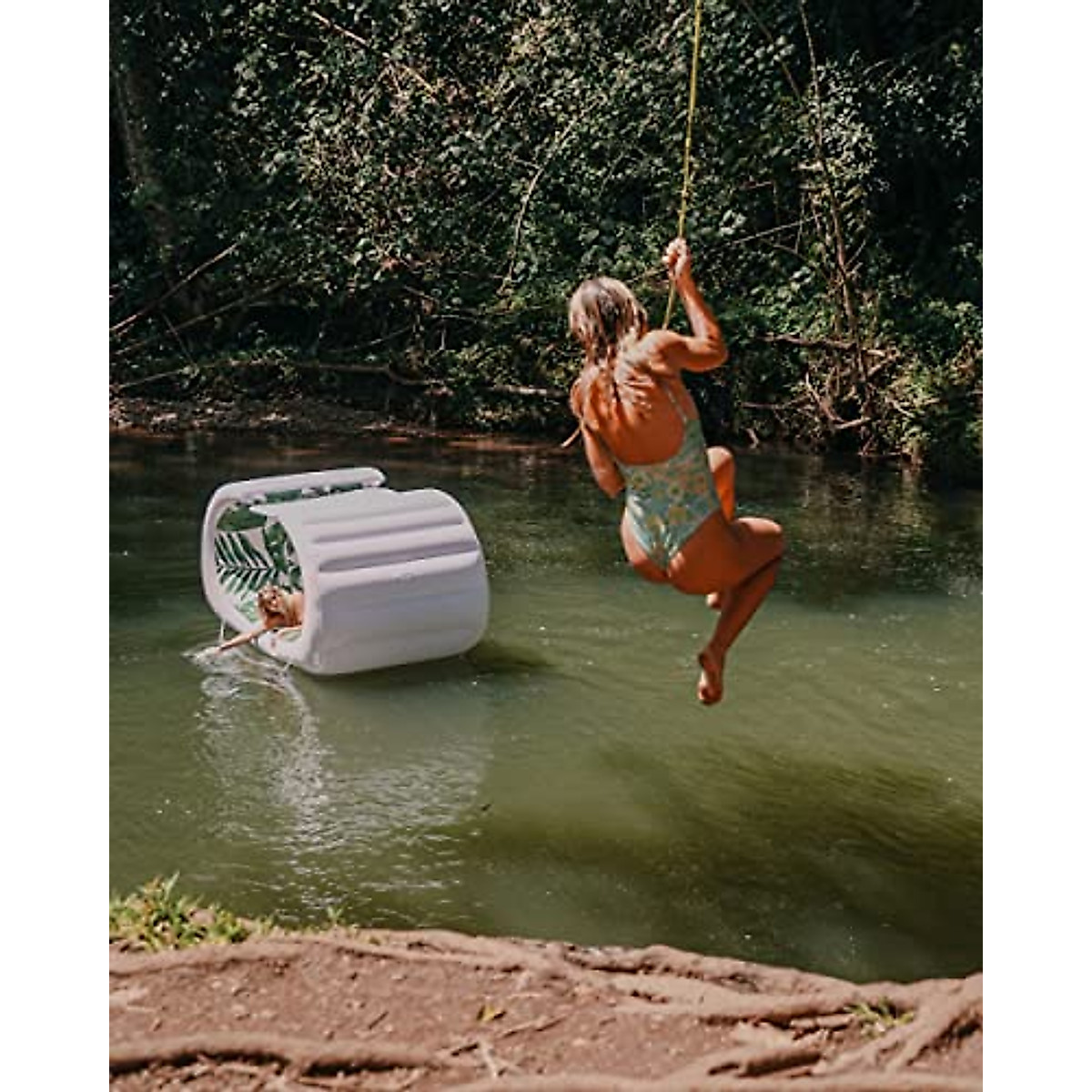 FUNBOY FBBALILNGR Cabana Detachable Shade Lounger Palm, Bali - Tropical