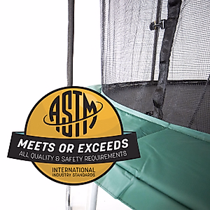 Skywalker Trampolines 12-Feet Round Trampoline and Enclosure with Spring Pad, Blue