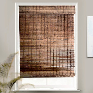 MOOD Custom Bamboo Shades | Rustic | Cordless Bamboo Roman Shades for Windows and Doors (Natural Woven) | Rustic (Great Privacy) | Sample Swatch Kit