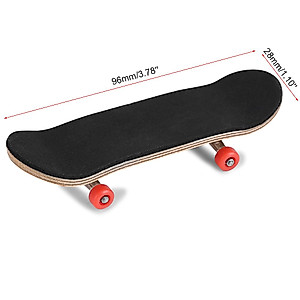 Weohoviy Finger Skateboard, Maple Wooden Fingerboard with Box Reduce Pressure and Ideal for Finger Skater, Kids (Red)