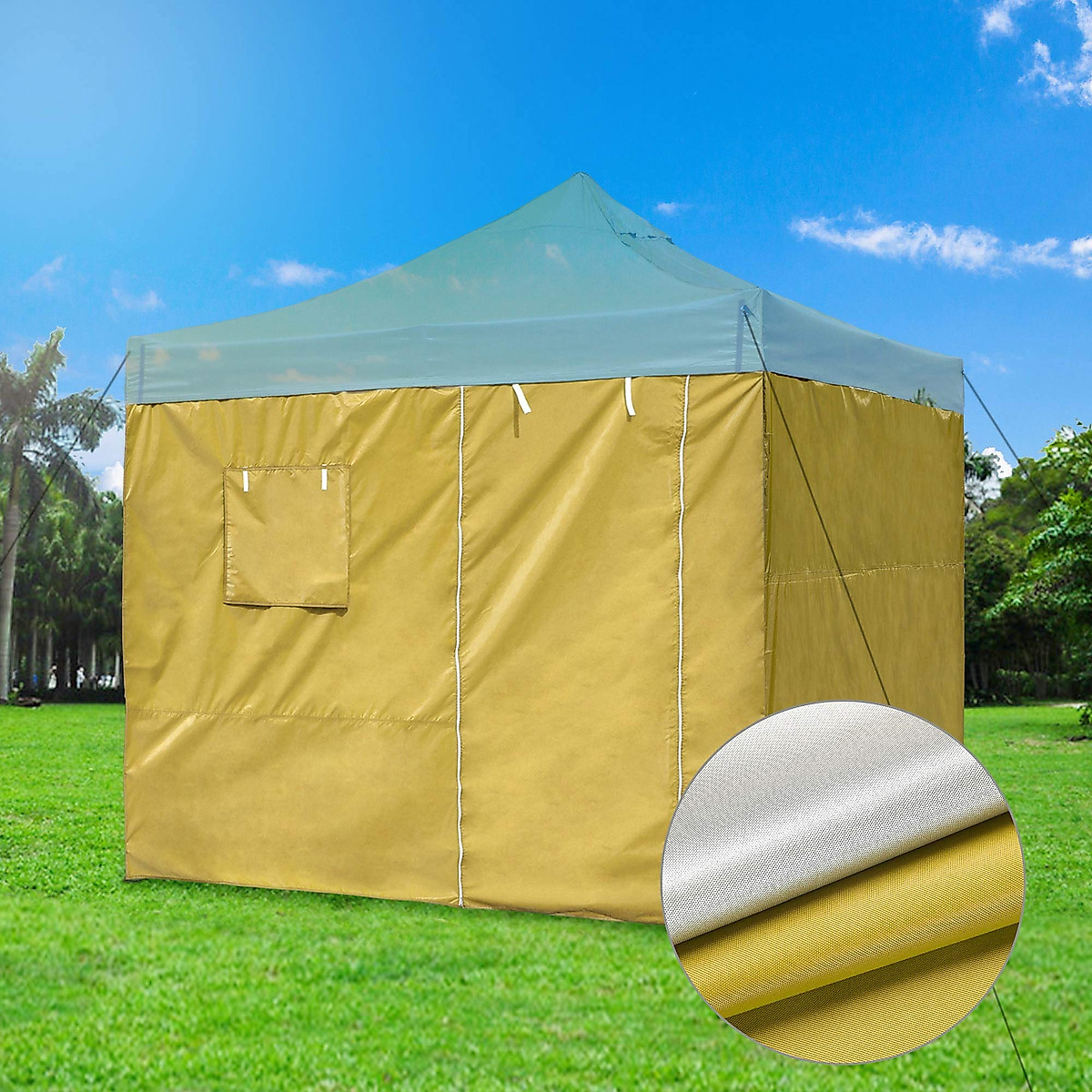 Instahibit 10x6.5 Ft Pop up Canopy Sidewall Kit Door Window Privacy 4 Pieces (Sidewall Only)