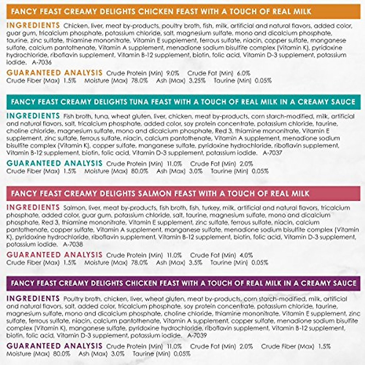 Purina Fancy Feast Wet Cat Food Variety Pack, Creamy Delights Poultry & Seafood Collection - (24) 3 oz. Cans