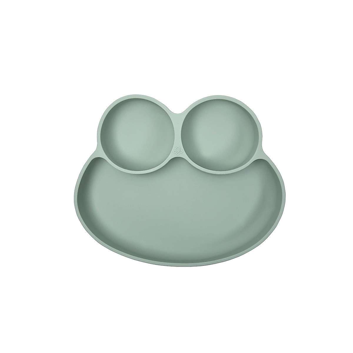 Abiie Octopod Frog Silicone Plates with Suction - Spill Proof, Easy to Clean - BPA-Free Bowl - Suction Plates for Baby and Toddler - Training & Feeding Divided Grip Dish (Sage Green)