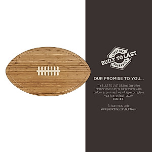 TOSCANA - a Picnic Time Brand Kickoff Football Cheese Board, Novelty Charcuterie Board, Serving Platter, Cheese Boards Charcuterie Boards, Bamboo Brown