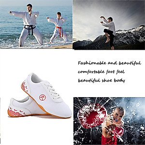 Taekwondo Shoes Martial Arts Sneaker,Ideal for Taekwondo, Karate and Any Martial Art.,White,41