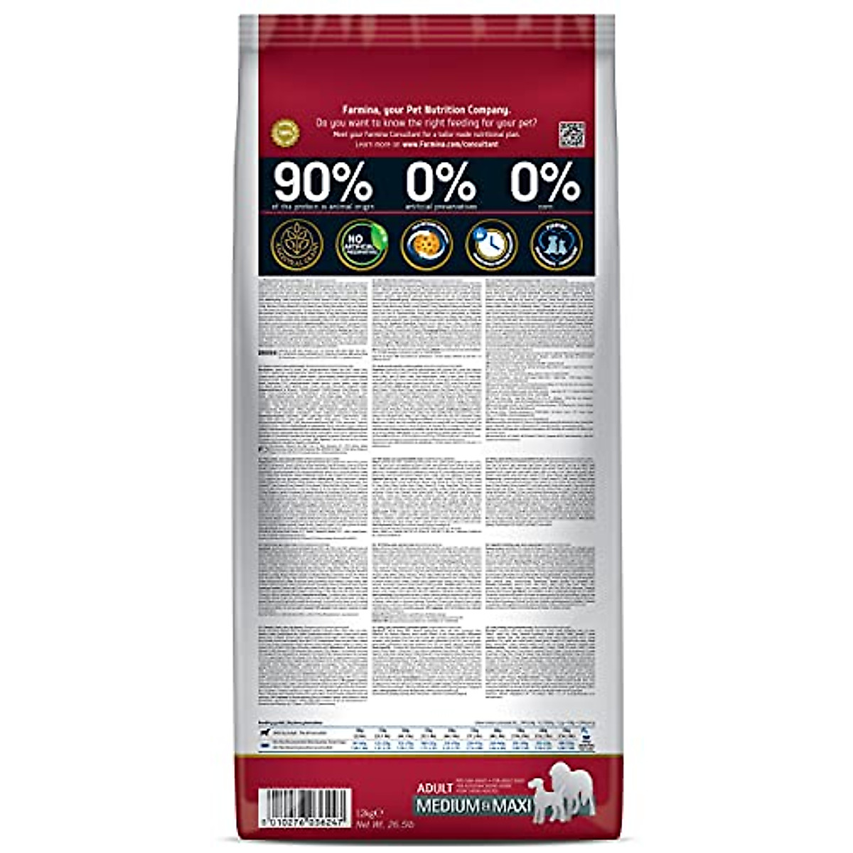 Farmina, Natural & Delicious Low-Grain Chicken Dog 26.4lb, Medium