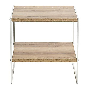 Household Essentials Coastal Oak Square Side Table End