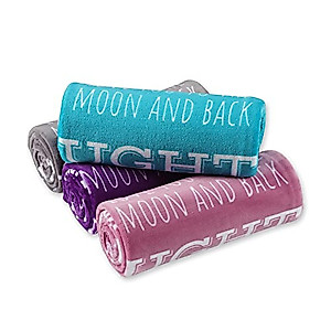 FILO ESTILO Daughter Birthday Gift from Mom, Dad or Both Parents, Daughter Blanket Filled with Words of Encouragement, Daughter Gifts from Mother or Father, Throw 60x50 Inches (Purple)