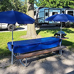 MILIMOLI Umbrella Chair Clamp, Bench Umbrella Holder Clip, Patio Umbrella Stand for Parasols, Flags and Fishing Rods on Railing, Fences, Terraces, Gardens, Benches or Shipboards