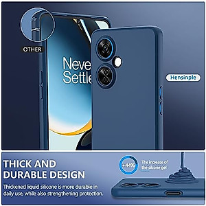 Hensinple for Oneplus Nord N30 5G Case, Shockproof [with Screen Protector] Military Grade Drop 360 Silicone Full Body Protection Cover Phone Case for OnePlus Nord N30 5G/Oneplus CE 3 Lite 5G(Blue)