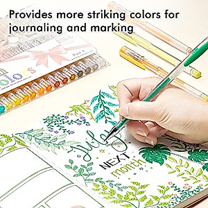 Shuttle Art 120 Unique Colors (No Duplicates) Gel Pens Gel Pen Set for Adult Coloring Books Art Markers
