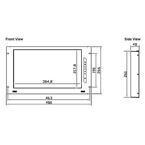 Crystal Image Technologies - Rackmount LCD Panel - 6U 17" 1920 X 1080 with VGA + HDMI Input, Part#RMP-161-F17, 3 Year Warranty