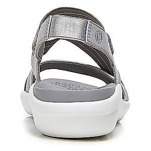 BZees Womens Chance Strappy Sandal Silver Shimmer 6.5 M